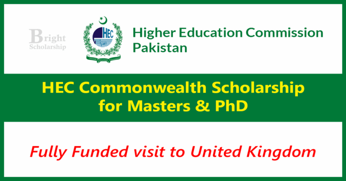 HEC Commonwealth Scholarship 2026 for Masters & PhD (Fully Funded ...